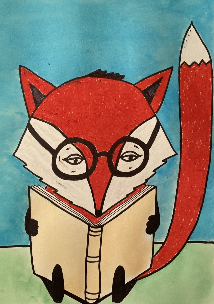 Free Art Class-back to school fox - Paint with Wendy